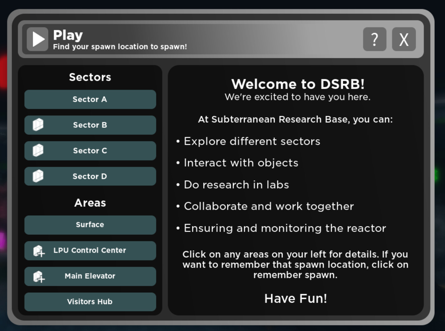 Subterranean Research Base - (old changes) - Bulletin Board - Developer ...