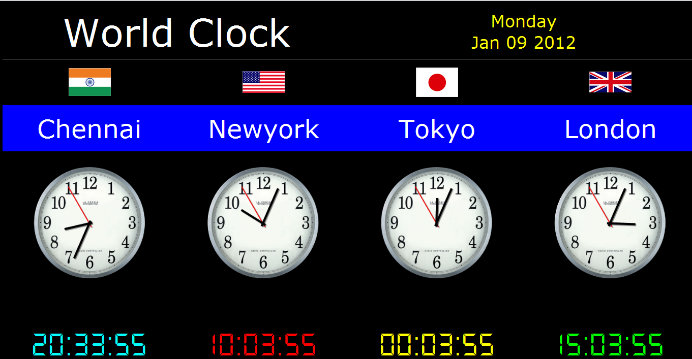 How Can I Make World Clocks time Zone Clocks Scripting Support