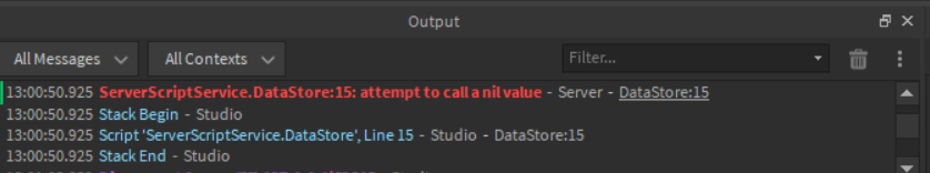 Datastore2 Attempt To Call A Nil Value Scripting Support Developer 4870