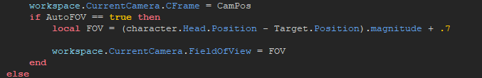 Camera Tracker Script How Do I Make Fov Increase Depending On How Far The Player Is 