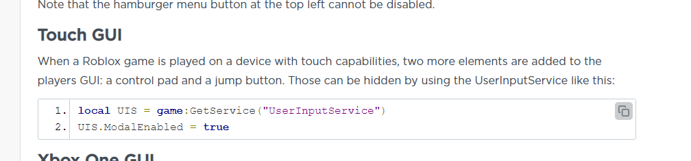Disabling Touch Control Gui But Modalenabled Is Deprecated Scripting
