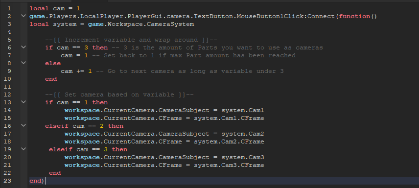 How can I make this camera tool work on multiple parts? - Scripting ...