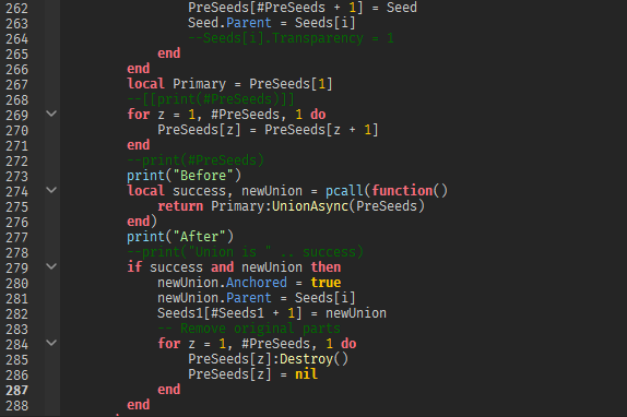 Script don't creating Unions - Scripting Support - Developer Forum | Roblox