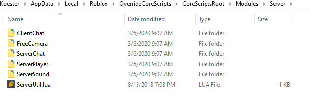 Weird error when overriding CoreScripts - Scripting Support - Developer Forum | Roblox