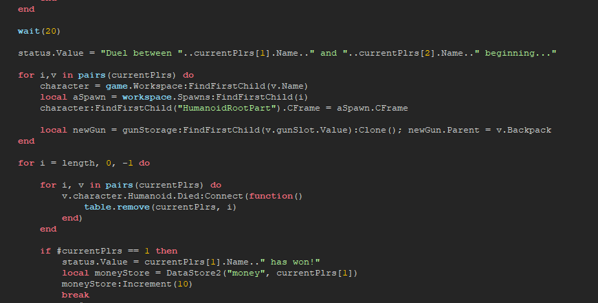 Game Script not working as planned - Scripting Support - Developer Forum | Roblox