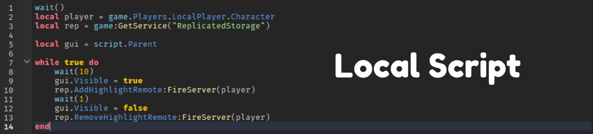 How can i add a highlight to the player that gets the gui - Scripting Support - Developer Forum ...