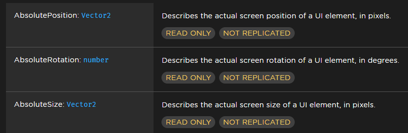 Get absolute center of any GUI element - Scripting Support - Developer Forum | Roblox