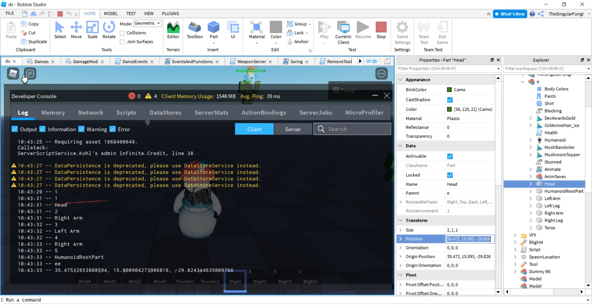 Bodyposition Freezing Midair Scripting Support Developer Forum Roblox