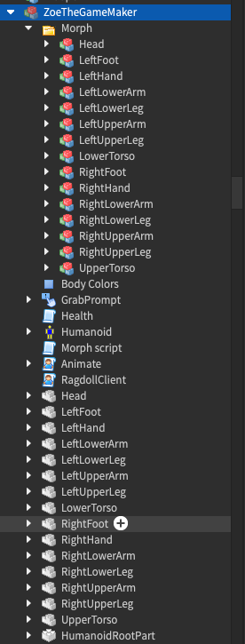Morph Armor Blocking Weapon Hit boxes. (R15) - Scripting Support - Developer Forum | Roblox