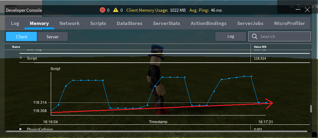 Help! Destroying an empty script causes memory leaks - Scripting Support - Developer Forum | Roblox