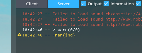 Why does dividing 0 by 0 give this value? - Scripting Support - Developer Forum | Roblox
