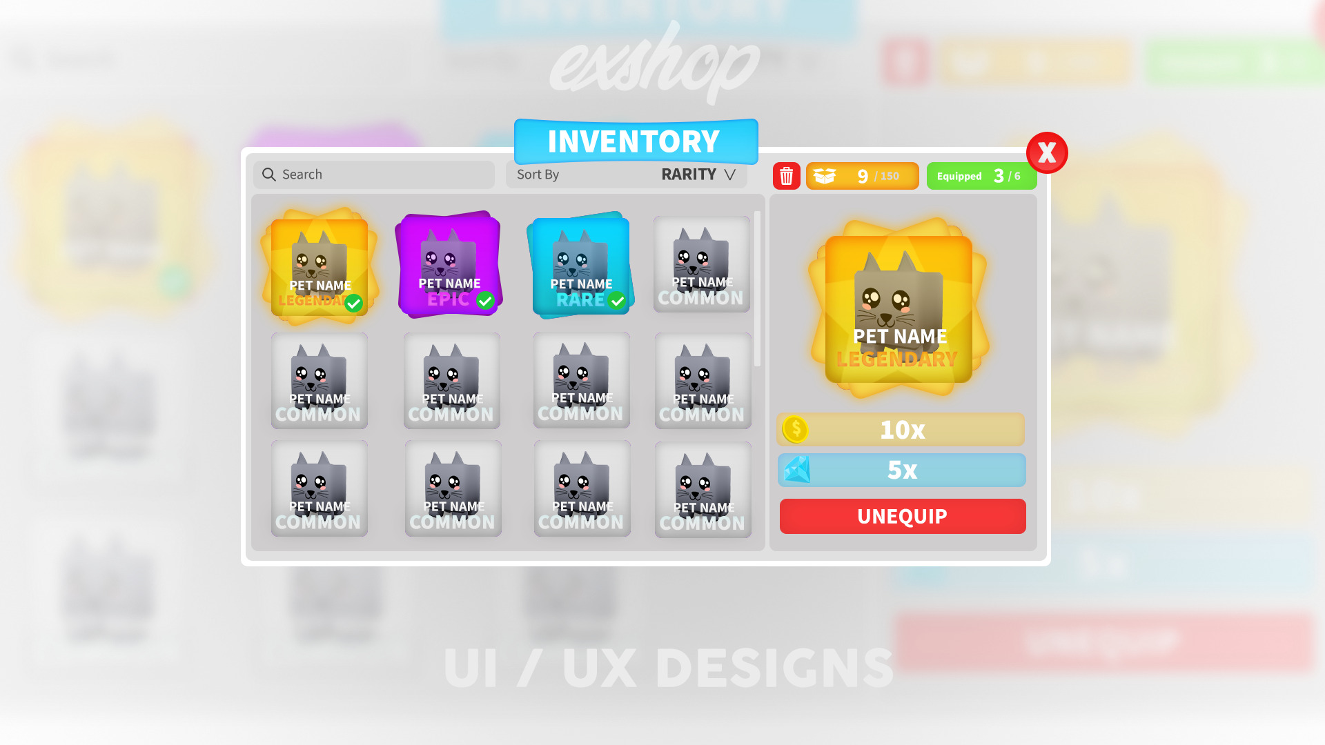 Exshop | UI Designer [2/3] - Portfolios - Developer Forum | Roblox