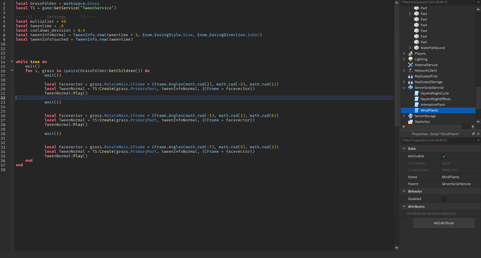 My parts in a folder wont tween all together - Scripting Support - Developer Forum | Roblox