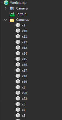 C1 is not a valid member of Folder "Workspace.Cameras" - Scripting Support - Developer Forum ...