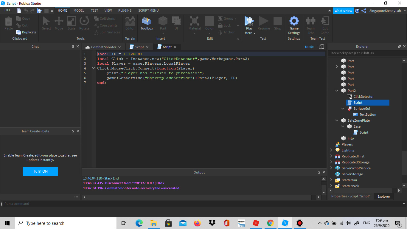 Anyone Know How To Make A Click Detector Gamepass Script Scripting