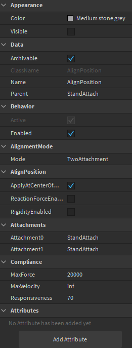 Align Position flinging part connected to character - Scripting Support ...