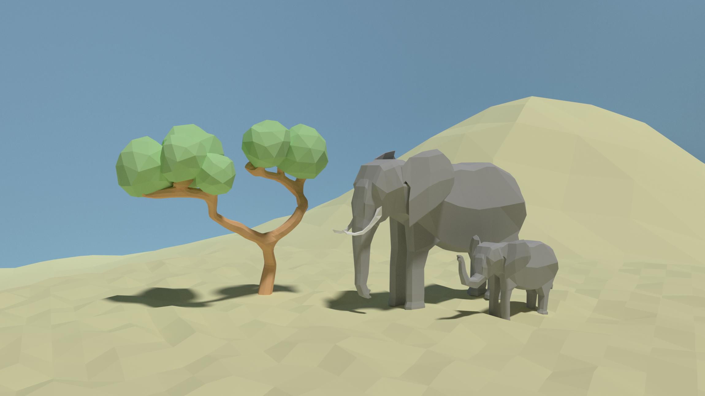 Feedback on low poly elephant layout - Art Design Support - Developer ...