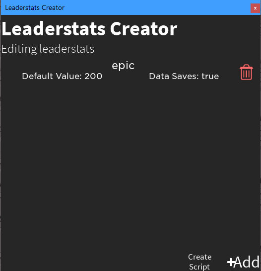 Leaderstats Creator - Community Resources - Developer Forum | Roblox