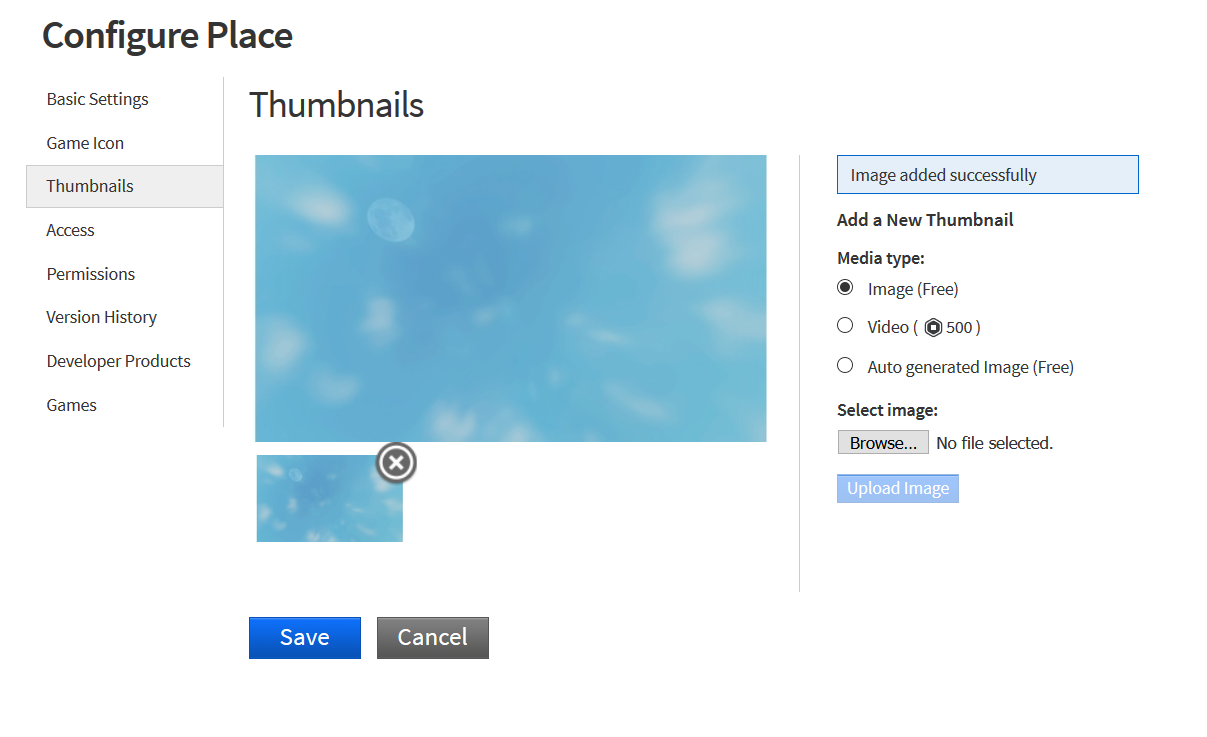 How do I set the auto-generated thumbnail to same as the studio's ...