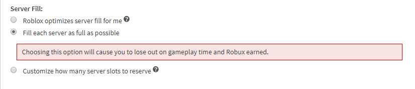 Server fill customization not working properly - Website Bugs ...