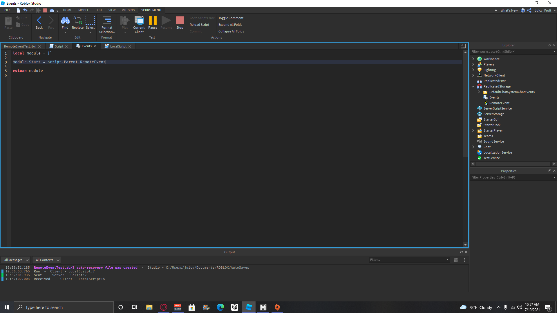 Remoteeventfireallclients Is Not Running Listener Code Scripting 9381