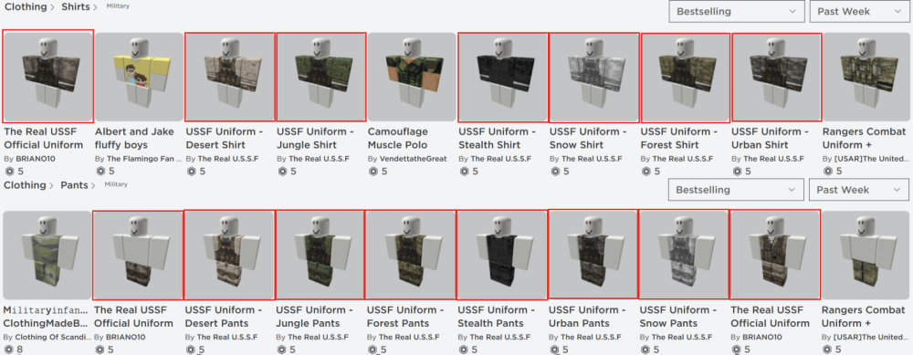 [USSF] - Uniforms - Bulletin Board - Developer Forum | Roblox