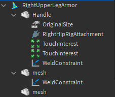 Problems welding accessory to a character's RightUpperLeg - Scripting ...