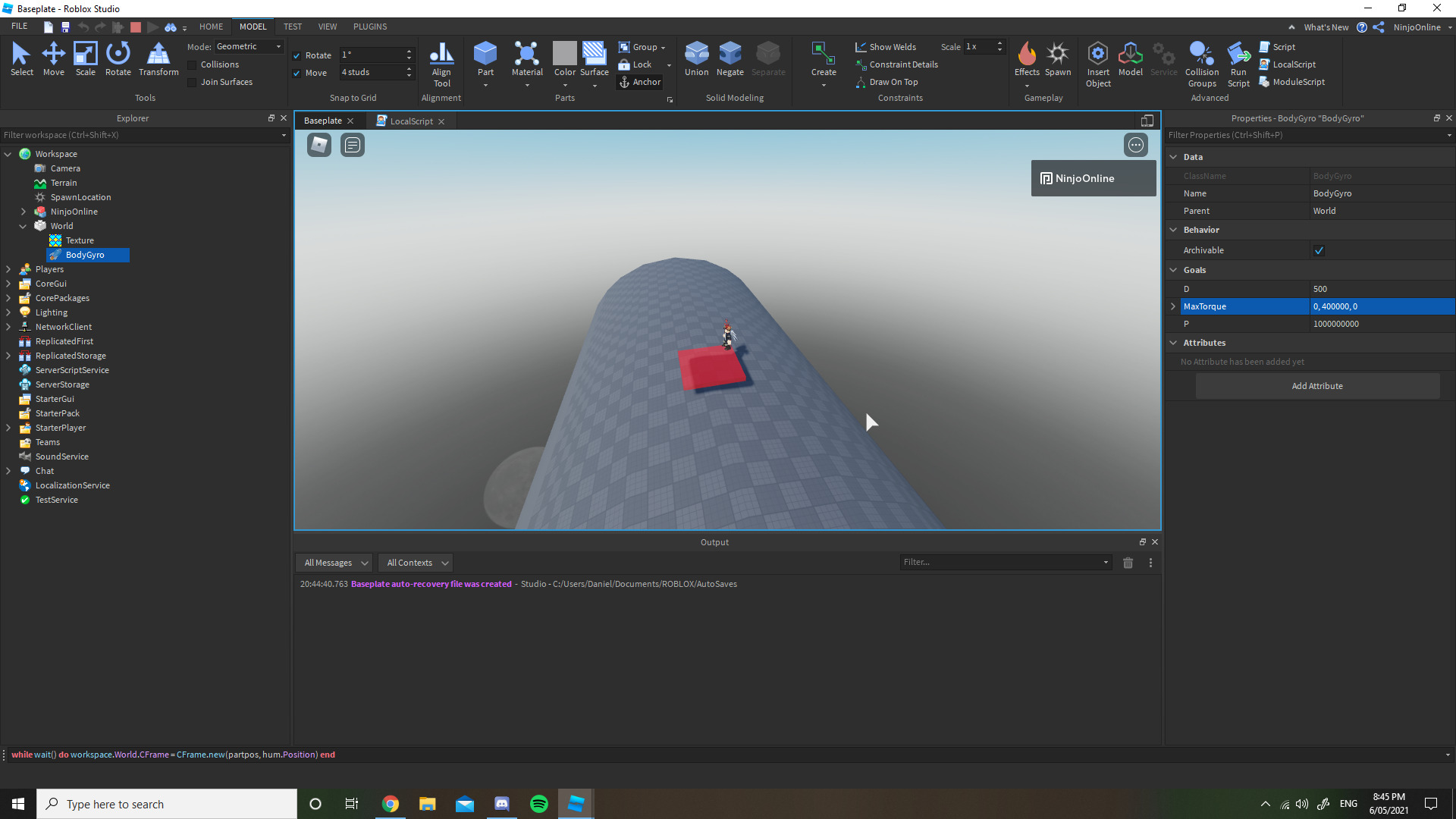 Rolling log not rotating - Scripting Support - Developer Forum | Roblox