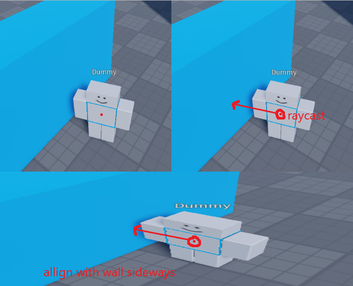 Alligning Character To The Wall Side Ways Using Cframe Scripting Support Developer Forum