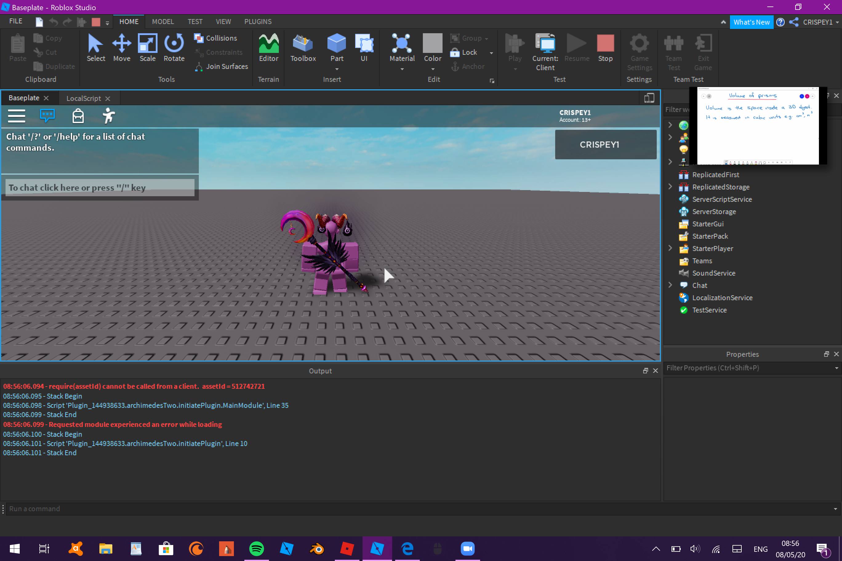 Why isn't this script working? - Scripting Support - Developer Forum | Roblox