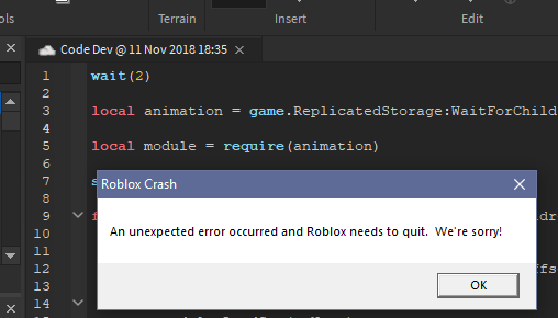 3D view crashes, then studio crashes when you try and switch to it ...