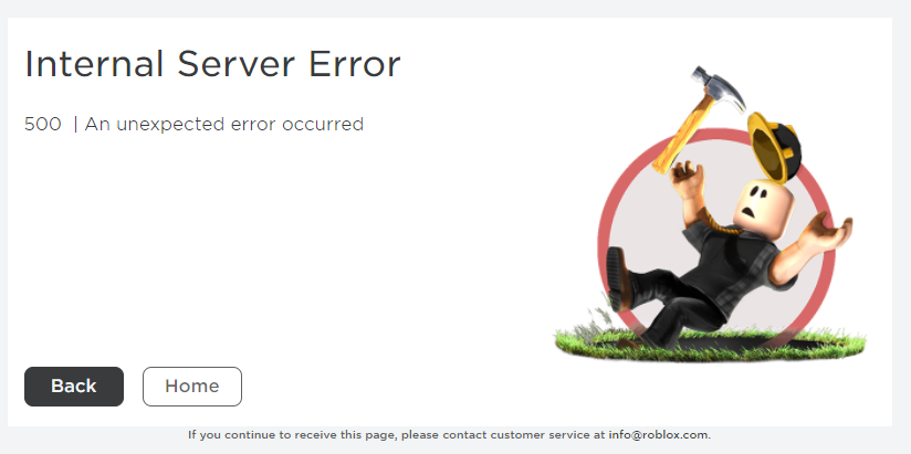 Website 500 Error Website Bugs Developer Forum Roblox