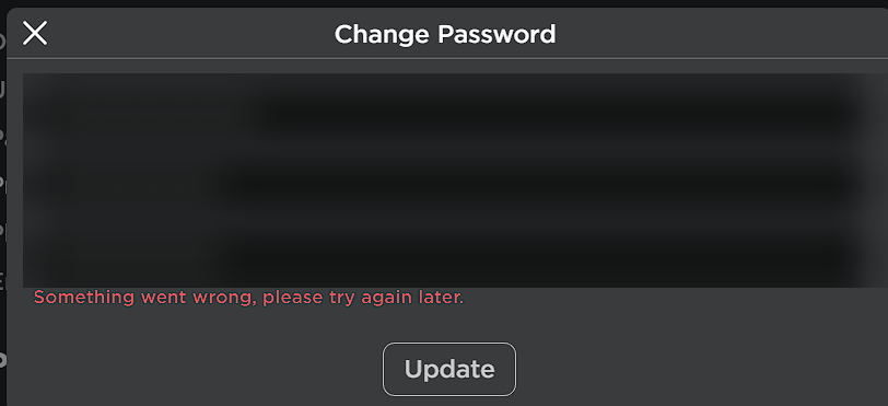 Unable to change pass - Platform Usage Support - Developer Forum | Roblox
