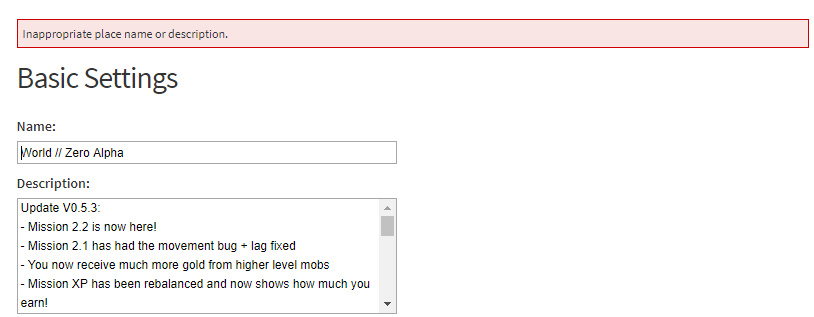 We need more information on why place name or description is ...