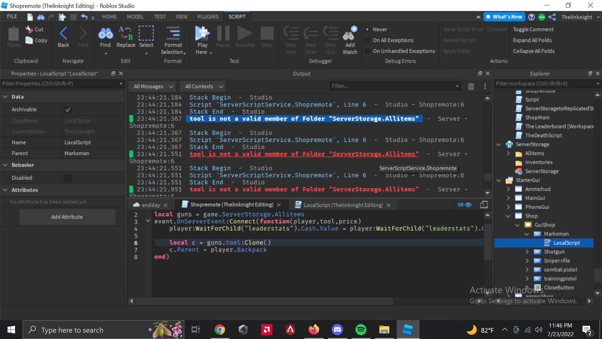 Need help wtih basic shop - Scripting Support - Developer Forum | Roblox