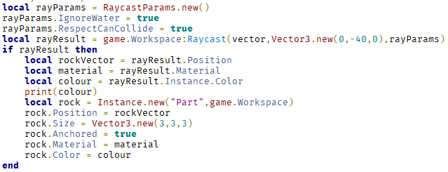 Get Colour Of Terrain On Raycast Hit Scripting Support Developer Forum Roblox