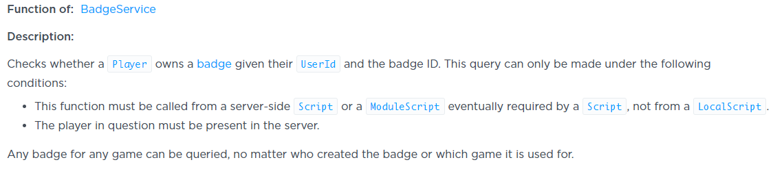 How To Clone A Client Part Into Workspace If The Local Player Owns A Badge Scripting Support