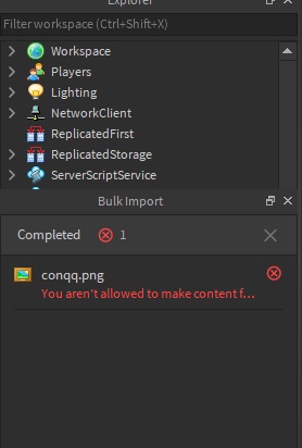 Can't import Assets on a group game - Art Design Support - Developer ...