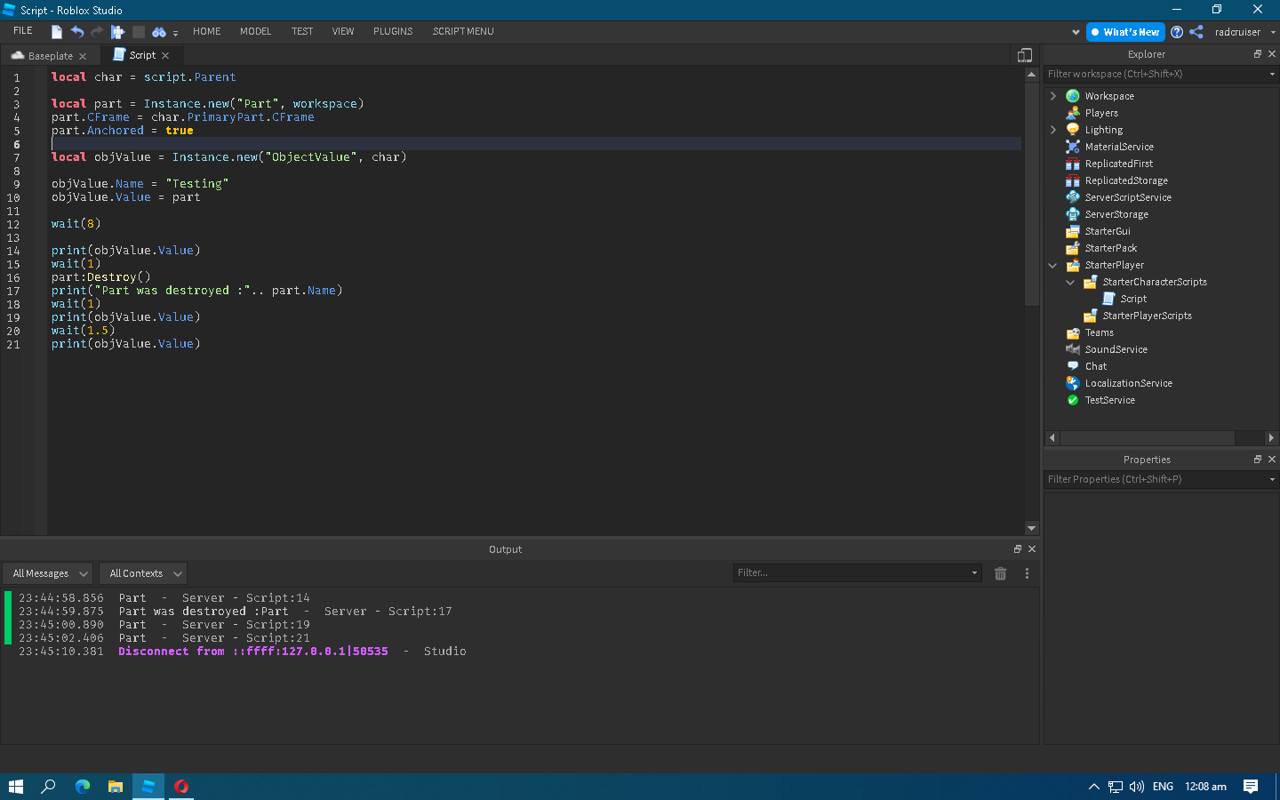 ObjectValue doesn't automatically clear out non-existent object ...