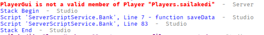 Datastore Cant Find PlayerGui - Scripting Support - Developer Forum ...