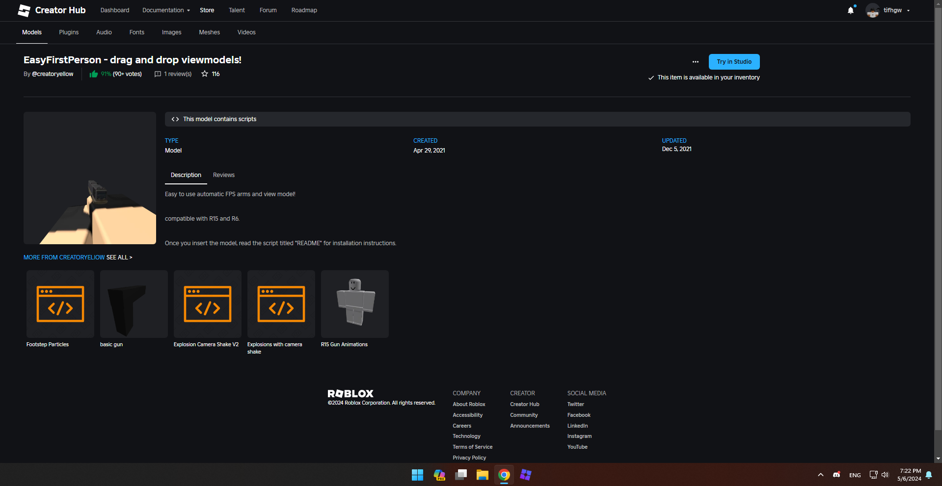 First person arms - Scripting Support - Developer Forum | Roblox