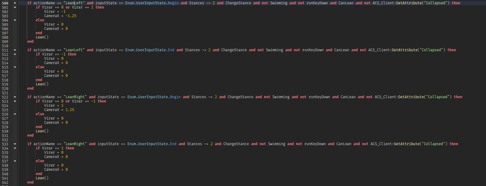 Hold To Lean RCM/ACS - Community Resources - Developer Forum | Roblox