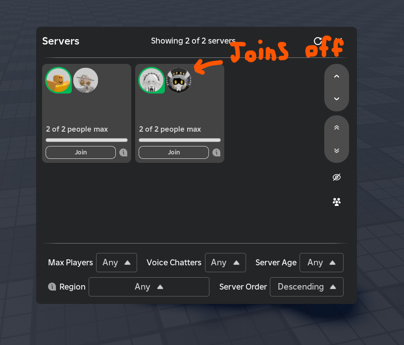 Feedback on my custom server list - Creations Feedback - Developer ...