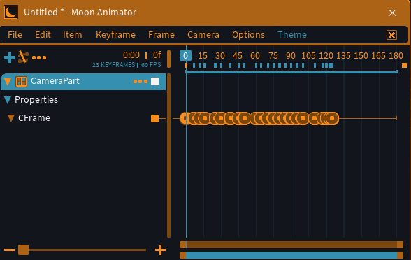 Exporting the Animation of a CameraPart in Moon Animator - Platform Usage Support - Developer ...