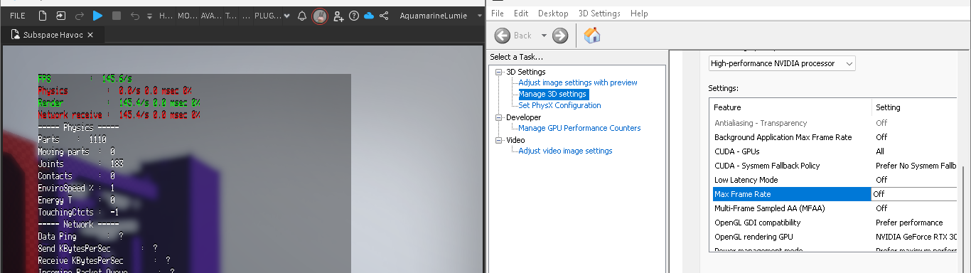 I am having a problem with ROBLOX studio FPS being capped to 72 FPS. My ...
