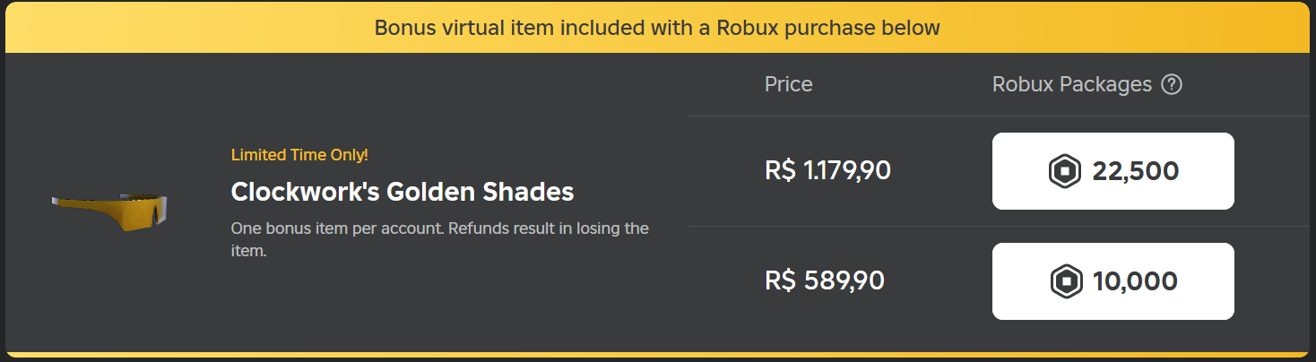 Clockwork's Golden Shades Accessory Doesn't Have PBR Texture - Catalog ...