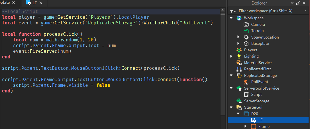 Gui button = Server Message - Scripting Support - Developer Forum | Roblox