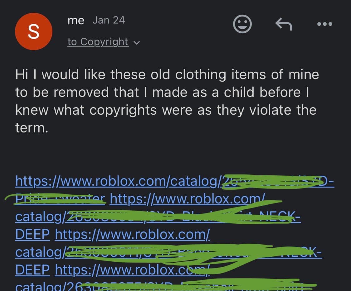 Why didn't Roblox remove the content sent in for removal to the ...