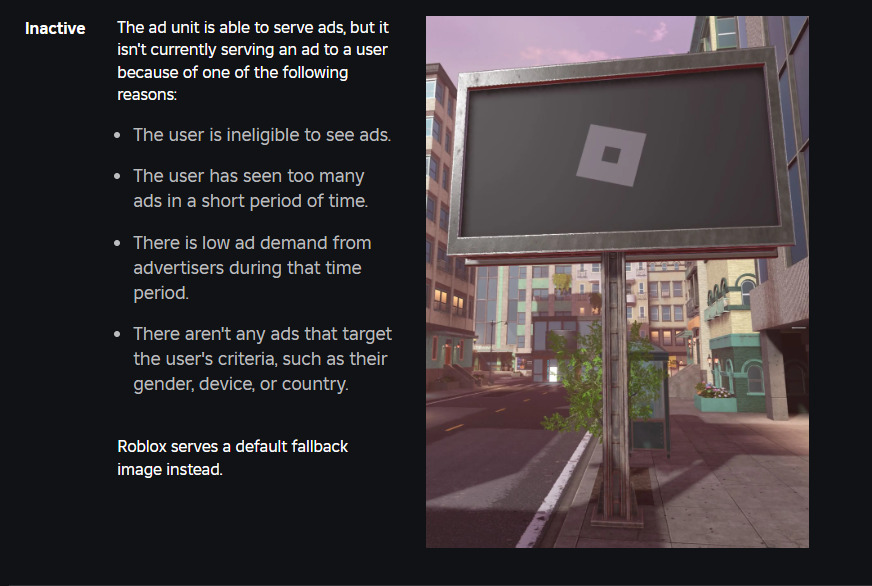 4 days into Immersive ads and only one impression? - Engine Bugs - Developer Forum | Roblox