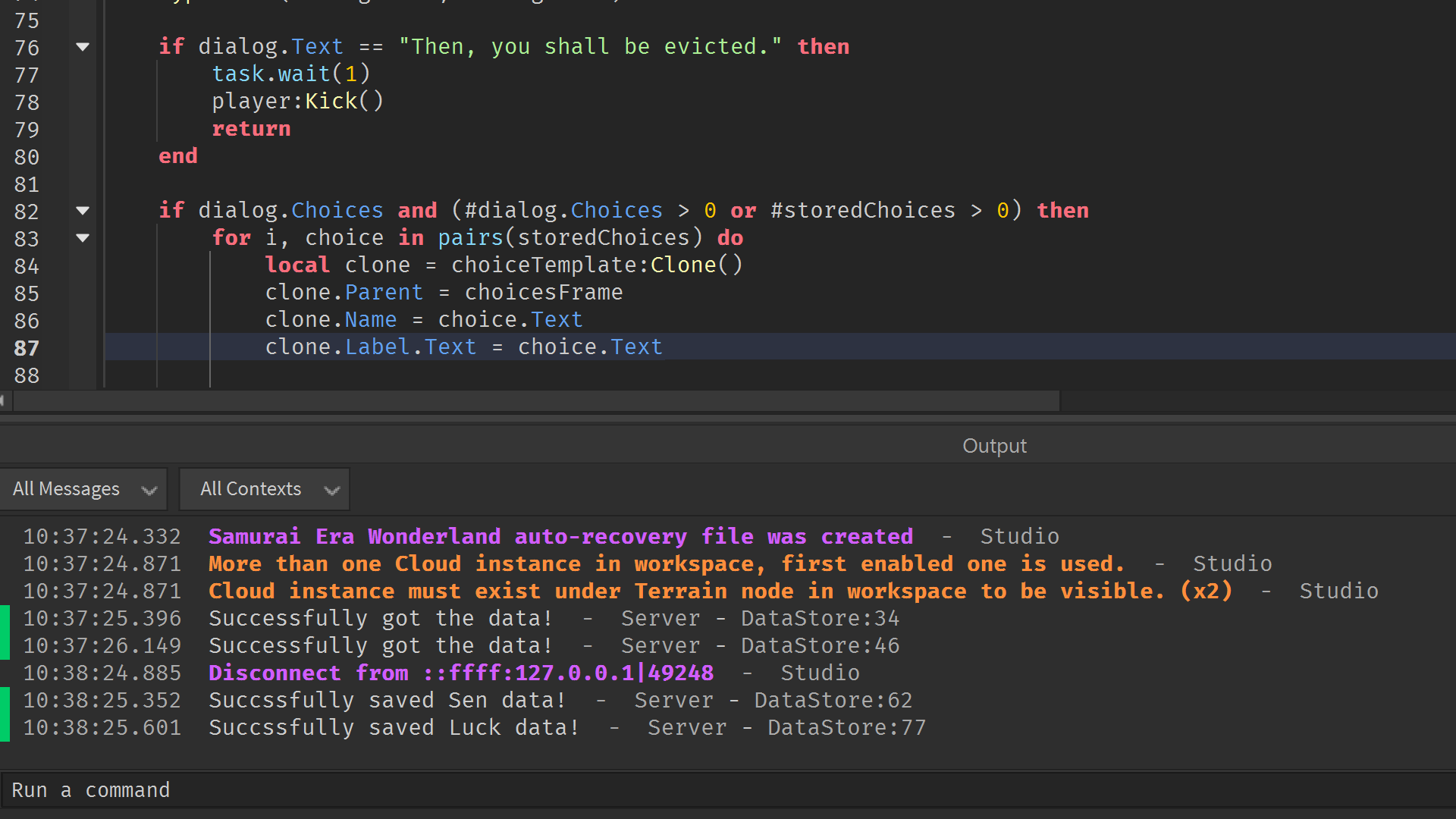 Kick() seems work in Studio, but not in the real experience - Scripting Support - Developer ...